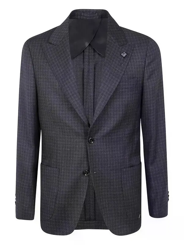 LARDINI Houndstooth-pattern Blazer
