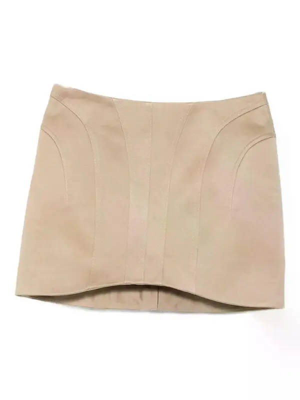 MUGLER Panelled Skirt - Neutrals