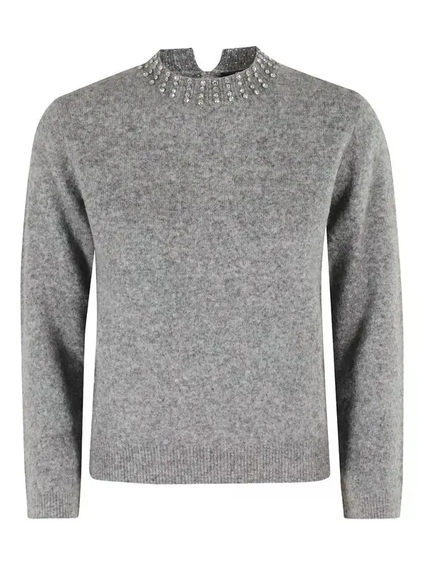 Seventy Embellished-neck Sweater