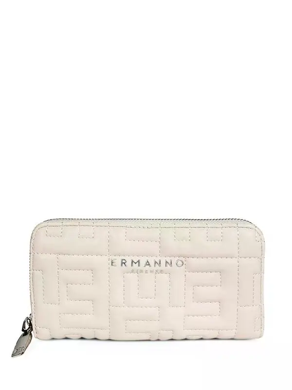Ermanno Scervino Quilted Geometric Zip-around Wallet - Neutrals