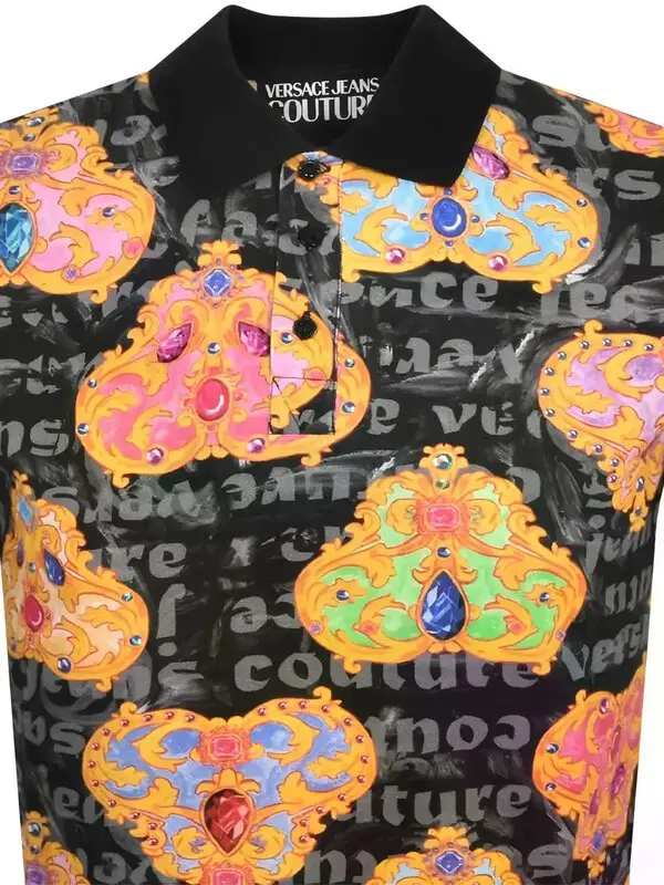 Versace Baroque-print Polo Shirt