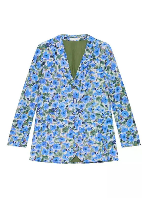Malìparmi Floral-print Blazer - Blue