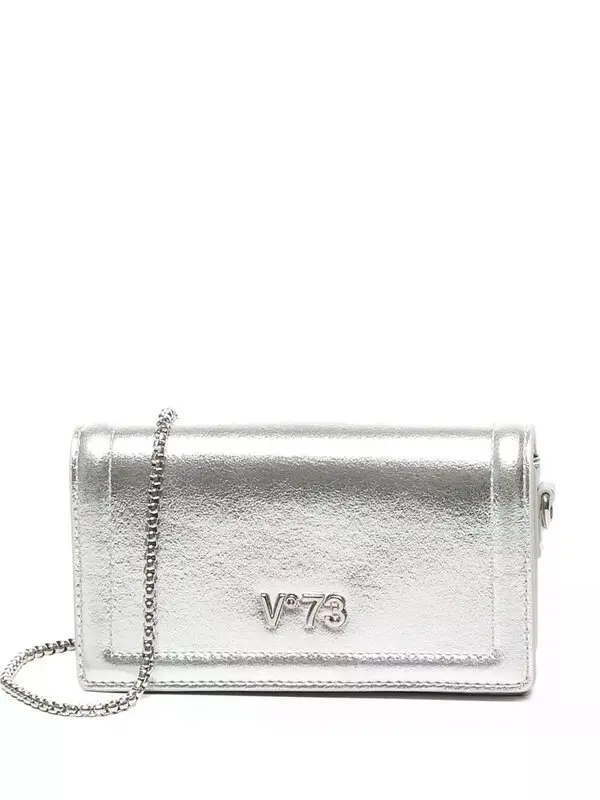 V°73 Metallic-effect Flap Shoulder Bag