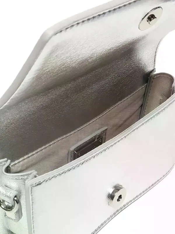 V°73 Metallic-effect Flap Shoulder Bag