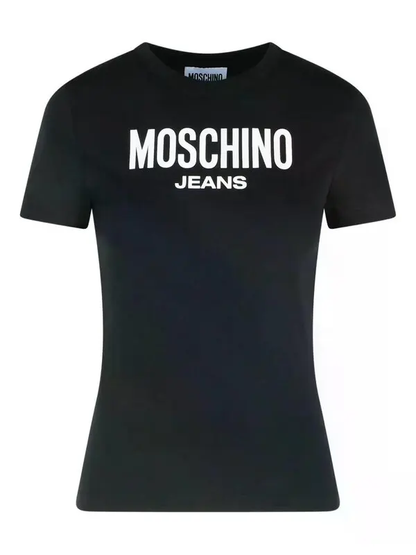 Moschino Logo-print Cotton T-shirt - Black