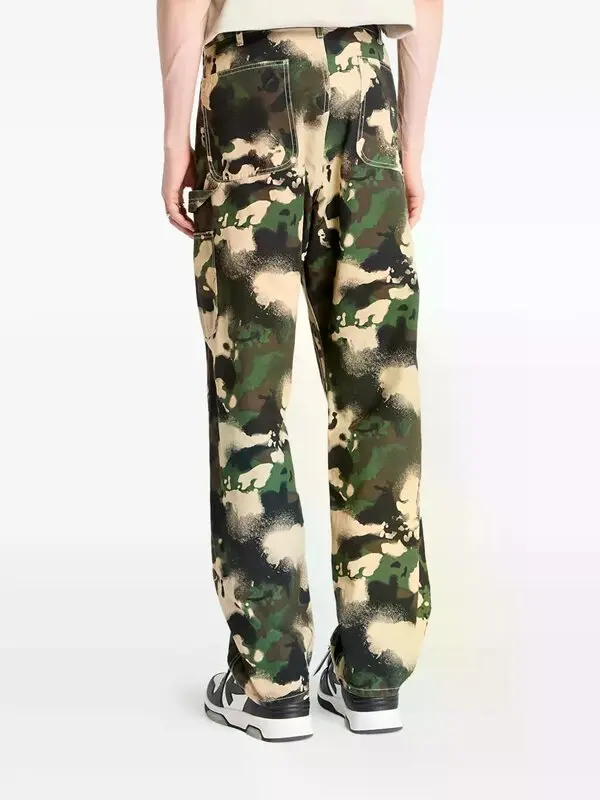 A BATHING APE Camouflage-pattern Cotton Trousers