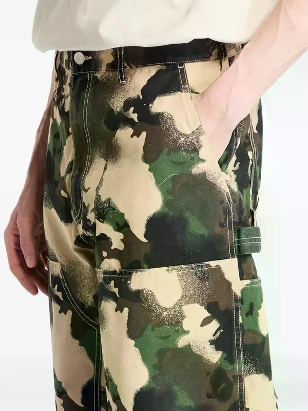 A BATHING APE Camouflage-pattern Cotton Trousers