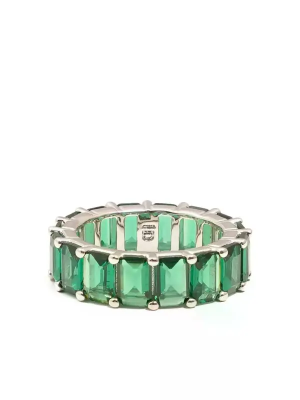 IZABEL DISPLAY Rectangle-cut Ring - Green