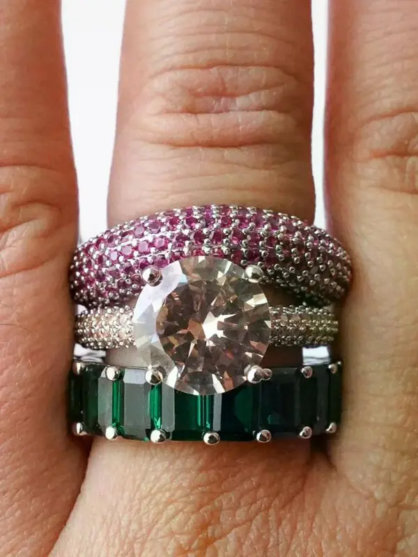 IZABEL DISPLAY Emerald Cut Crystal Ring