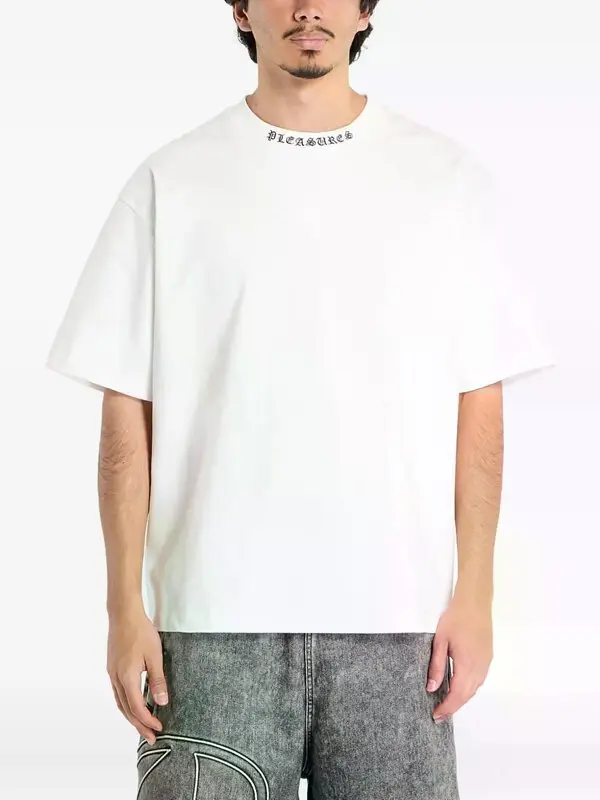 PLEASURES Logo-neck T-shirt
