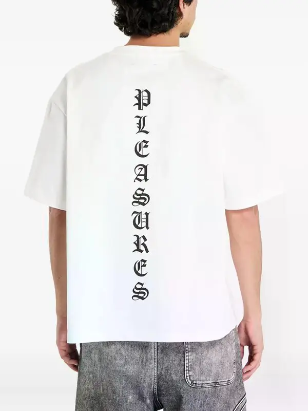PLEASURES Logo-neck T-shirt