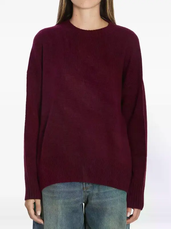ALLUDE Ribbed Side-slit Cashmere Sweater
