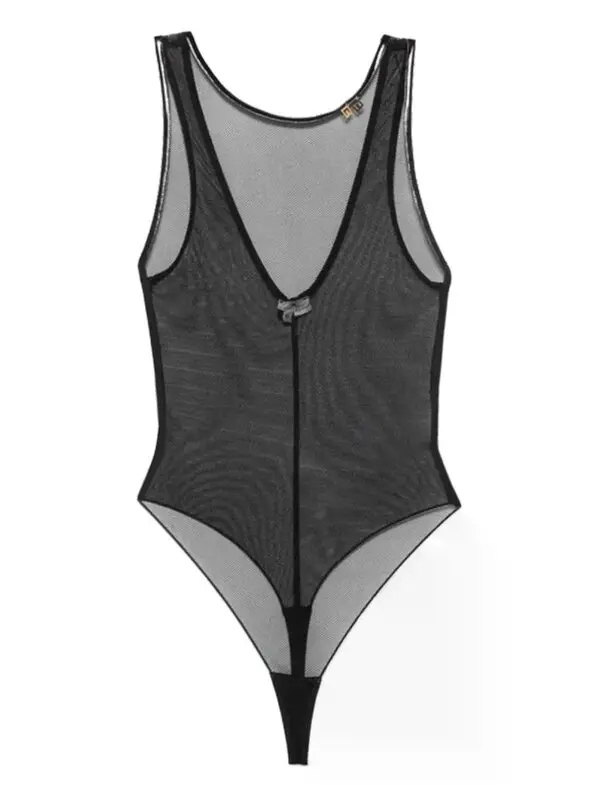 Elisabetta Franchi Sleeveless Bodysuit - Black