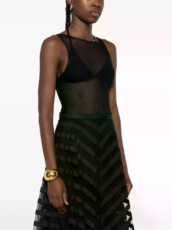 Elisabetta Franchi Sleeveless Bodysuit - Black