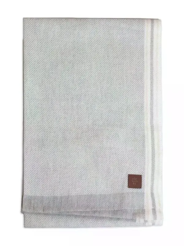 Eleventy Fringe Scarf - White
