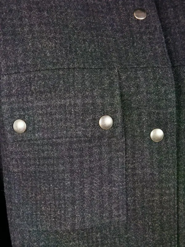 DRHOPE Check-print Shirt Jacket - Grey
