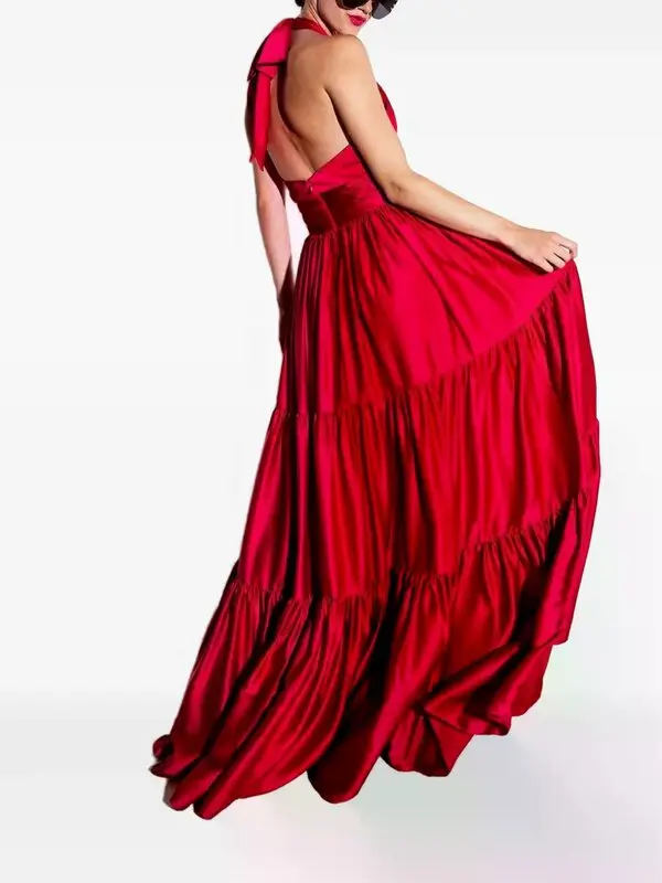 ALLURE Halter-neck Maxi Dress