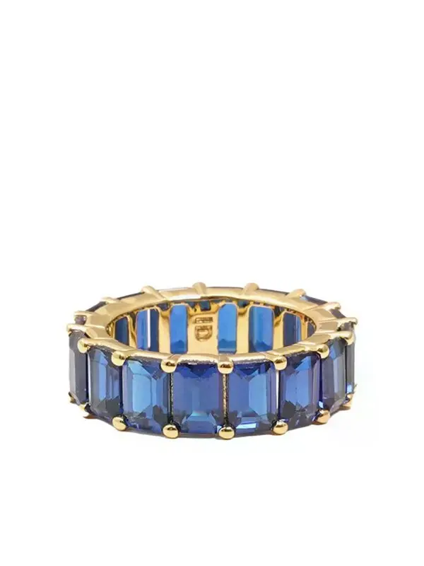 IZABEL DISPLAY Chunky Baguette-emerald Ring - Blue