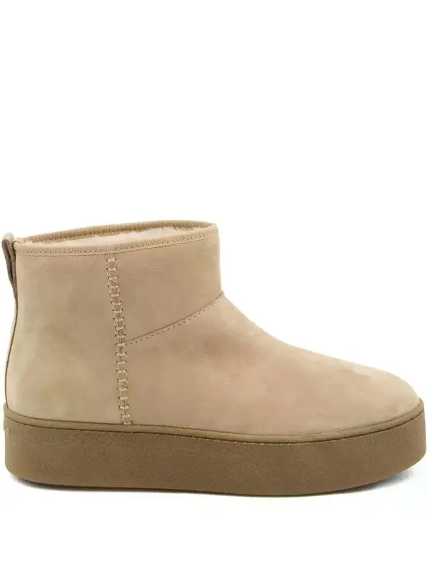 Hogan Suede Shearling Boots - Neutrals