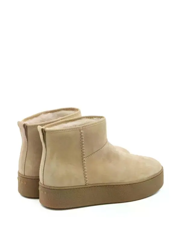 Hogan Suede Shearling Boots - Neutrals