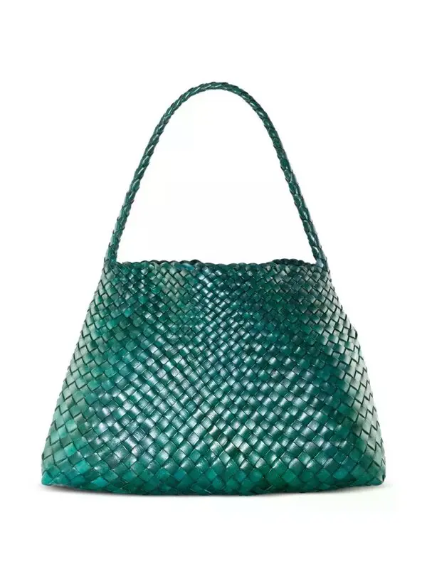 Dragon Diffusion Woven Leather Shoulder Bag