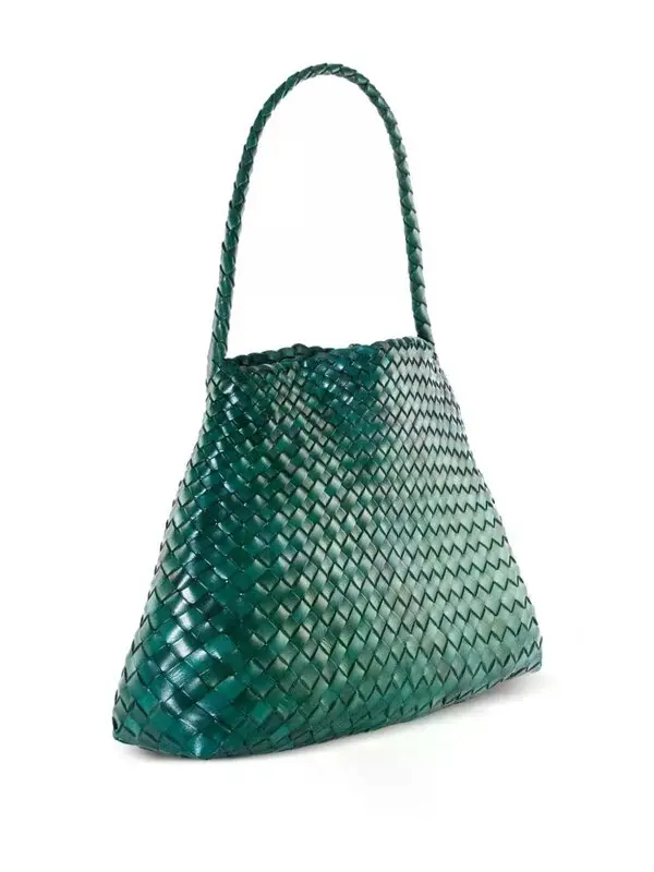 Dragon Diffusion Woven Leather Shoulder Bag