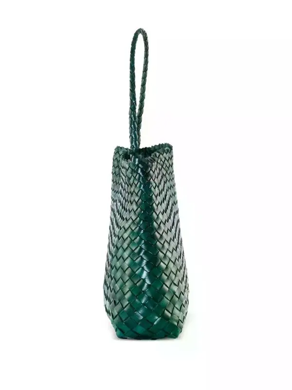 Dragon Diffusion Woven Leather Shoulder Bag