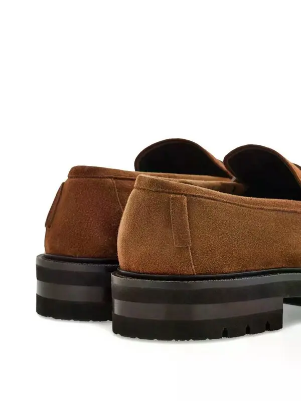 FERRAGAMO Saddle-strap Penny Loafers - Brown