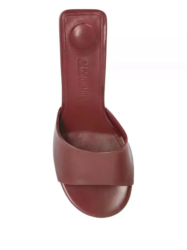 Jacquemus 70mm Cubisto Leather Sandals - Red
