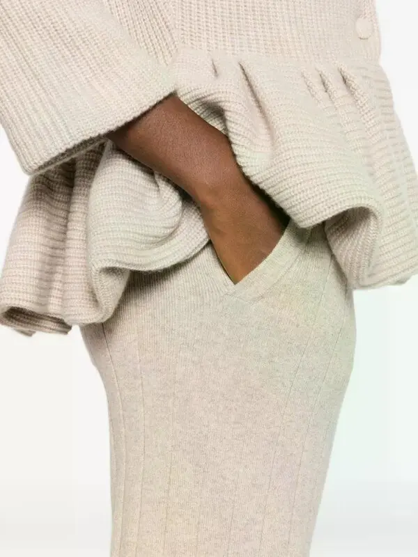 Max Mara Ribbed Cashmere Trousers