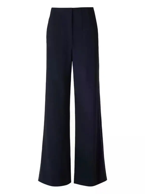 Veronica Beard Side-stripe Wide-leg Trousers