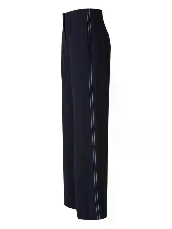 Veronica Beard Side-stripe Wide-leg Trousers
