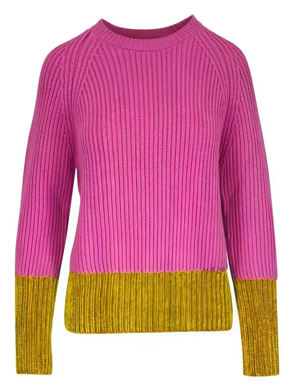 Marni Ribbed Panelled Sweater - Pink