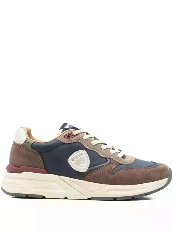 BLAUER. Leather Panel Sneakers