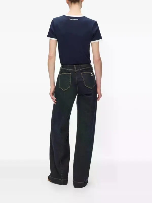 Karl Lagerfeld Ikon-patch Ribbed T-shirt