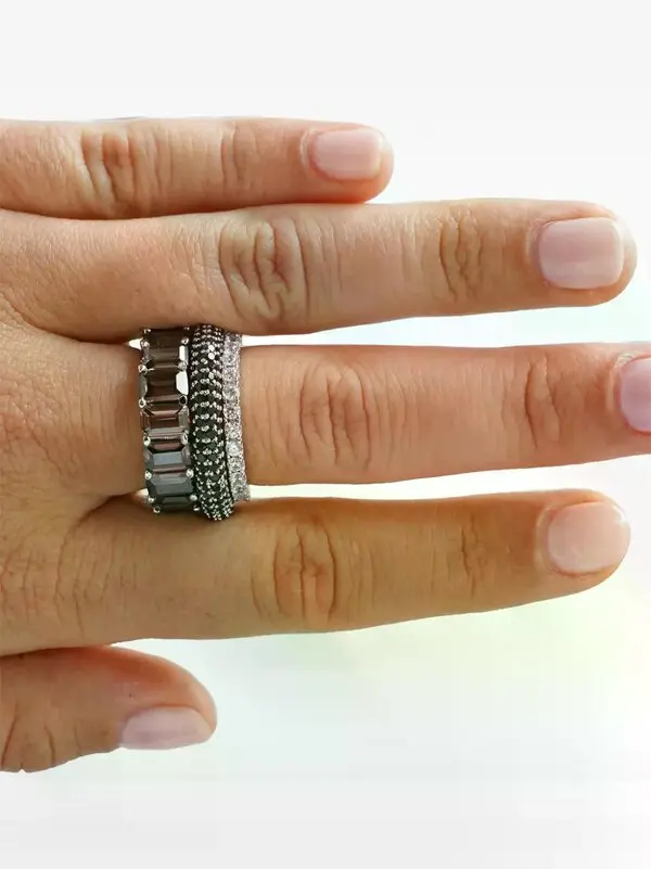 IZABEL DISPLAY Zirconia Embellishment Ring - Brown