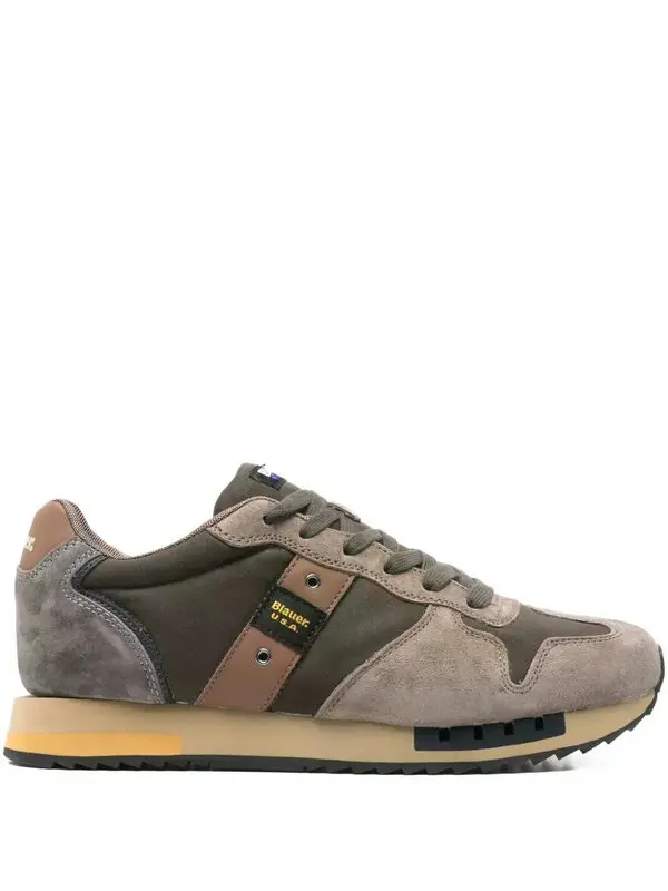 BLAUER. Panelled Suede Sneakers