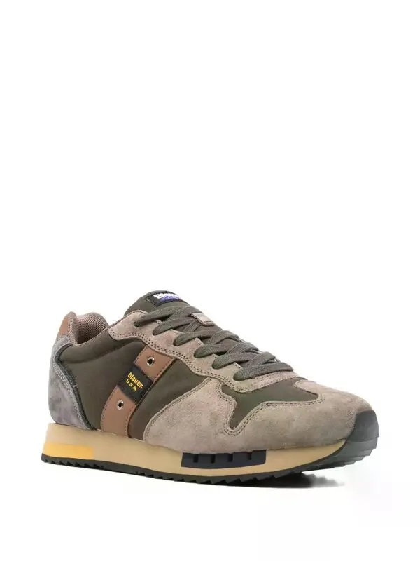 BLAUER. Panelled Suede Sneakers
