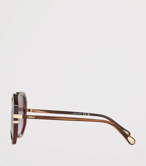 Chloé Ch0105s Rectangle Sunglasses - Brown