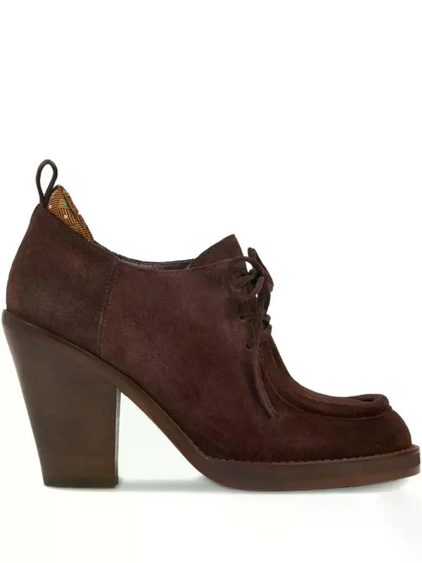 Etro 75mm Suede Lace-up Pumps - Brown