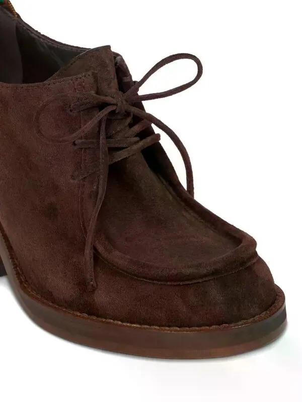 Etro 75mm Suede Lace-up Pumps - Brown