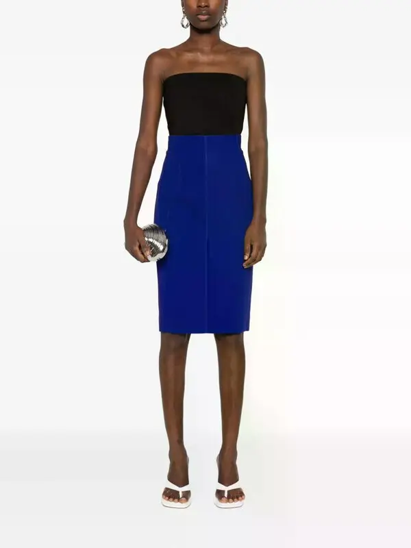MUGLER High-waisted Pencil Skirt - Blue