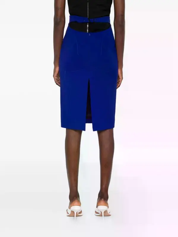 MUGLER High-waisted Pencil Skirt - Blue