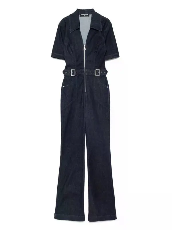 Patrizia Pepe Zip-fastening Buckle Jumpsuit - Blue