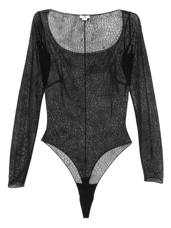 Elisabetta Franchi Long-sleeve Bodysuit - Black