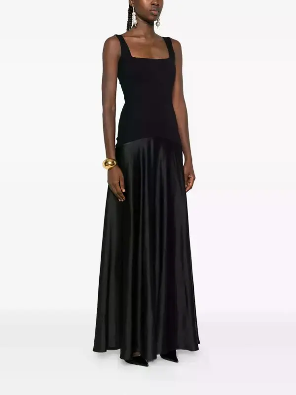 ROSERRY Square-neck A-line Satin Dress