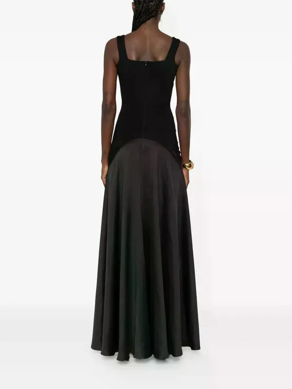 ROSERRY Square-neck A-line Satin Dress