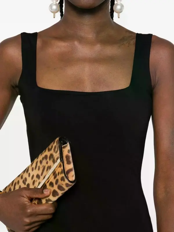 ROSERRY Square-neck A-line Satin Dress