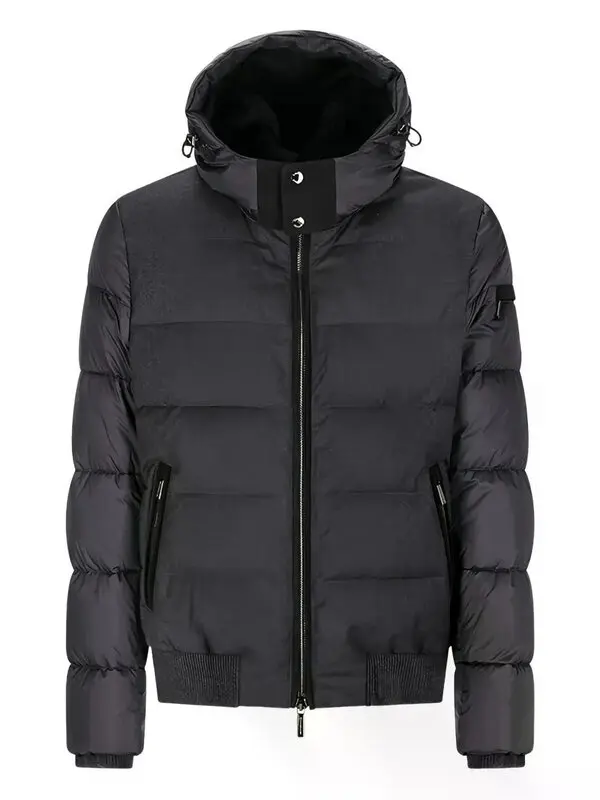 MOORER Wright-shl Hooded Quilted Jacket - Grey