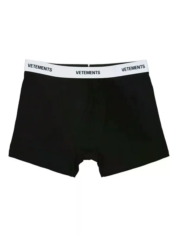 Vetements Logo-waistband Boxers - Black